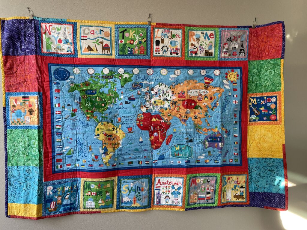 #13 World Map – Quilts by Rebecca